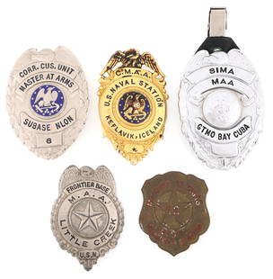 Us Navy Master At Arms Badge Uss Shenandoah No. 8