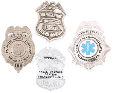 U.s. Navy Shore Patrol Baton And Armband