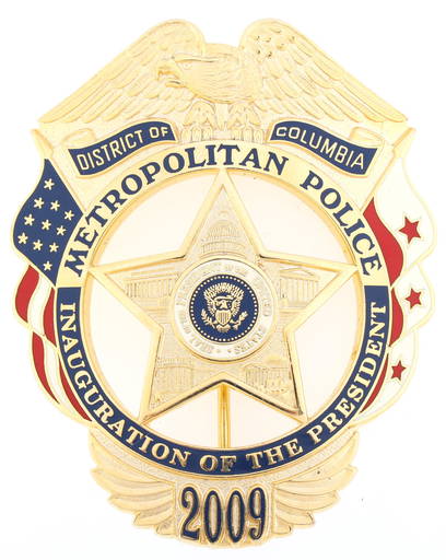 2009 WASHINGTON DC METRO POLICE INAUGURATION BADGE (#47764) on Jul 23 ...
