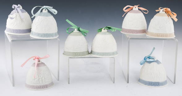 Lladro Porcelain Bell Ornaments