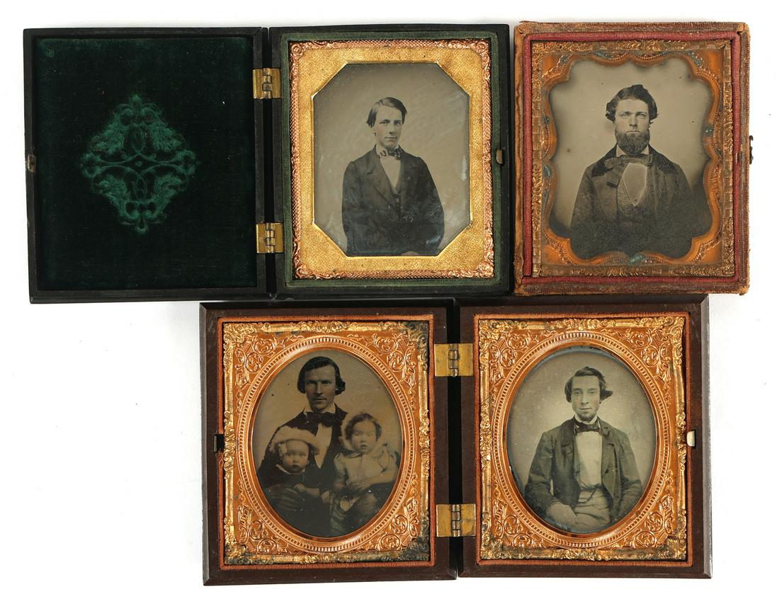 1/6 Plate Ambrotype Photographs And Cases Auction