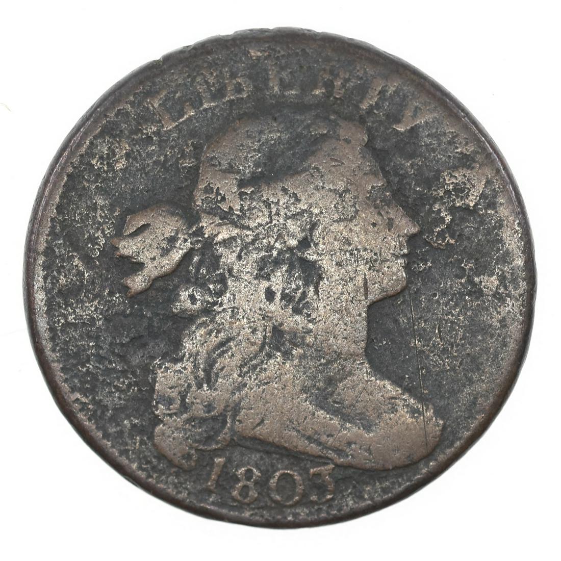 1803 Us Draped Bust Large Cent Lg Fraction Sm Date