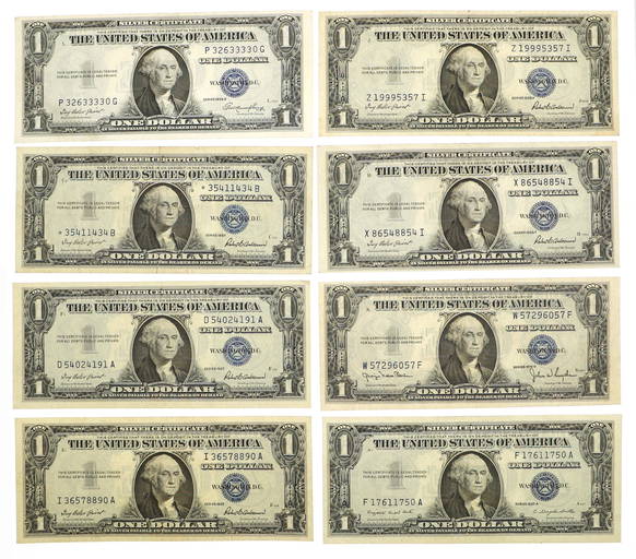 1935 & 1957 Us Silver Certificate Notes
