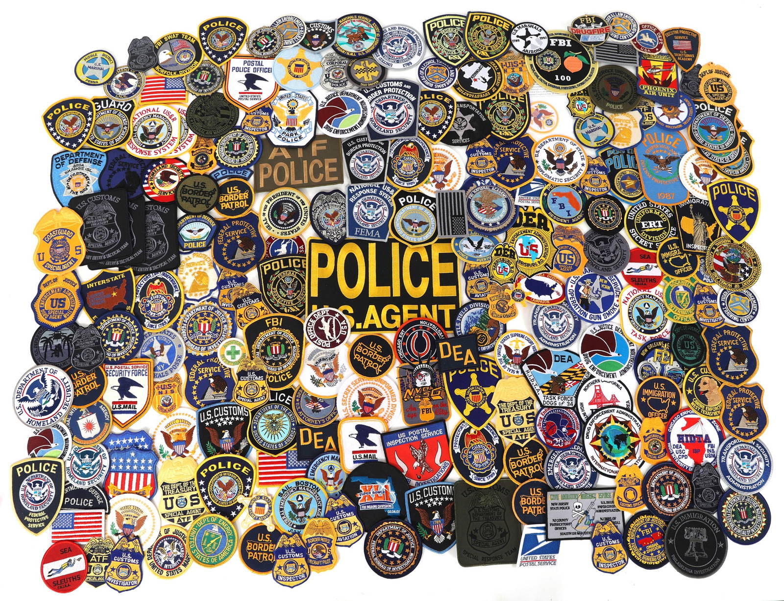 Us Federal Agencies Patches Fbi Marshal Dea & More Auction