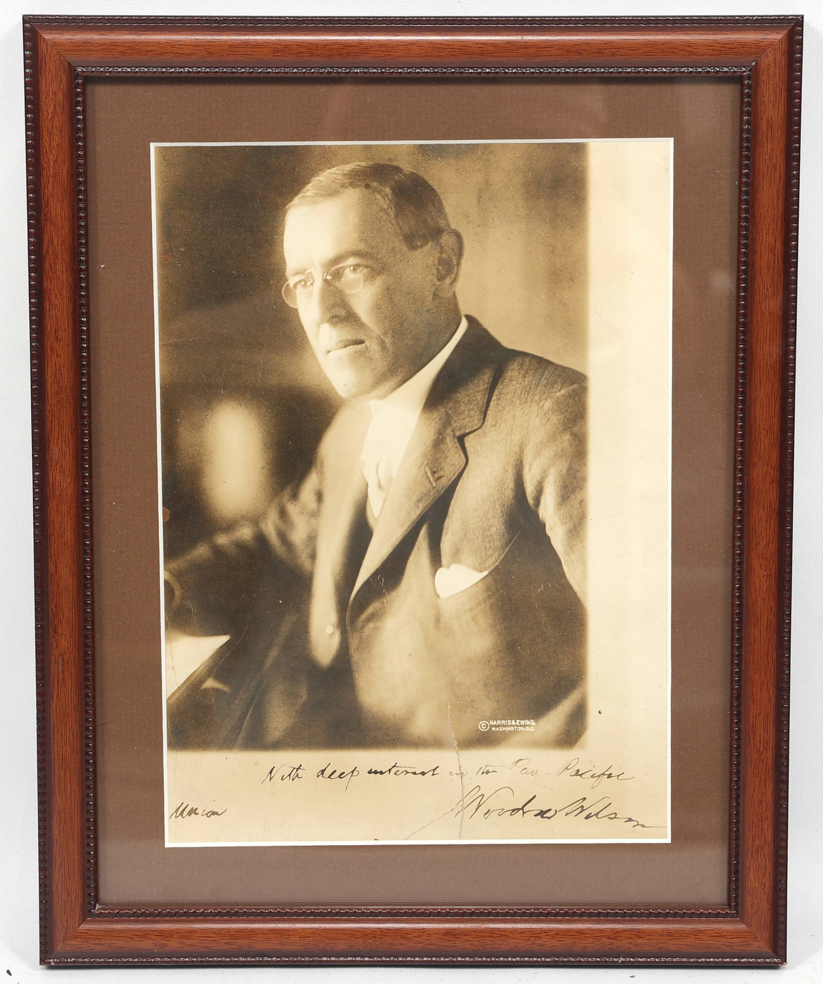 Us President Woodrow Wilson Signed Photo Print Auction