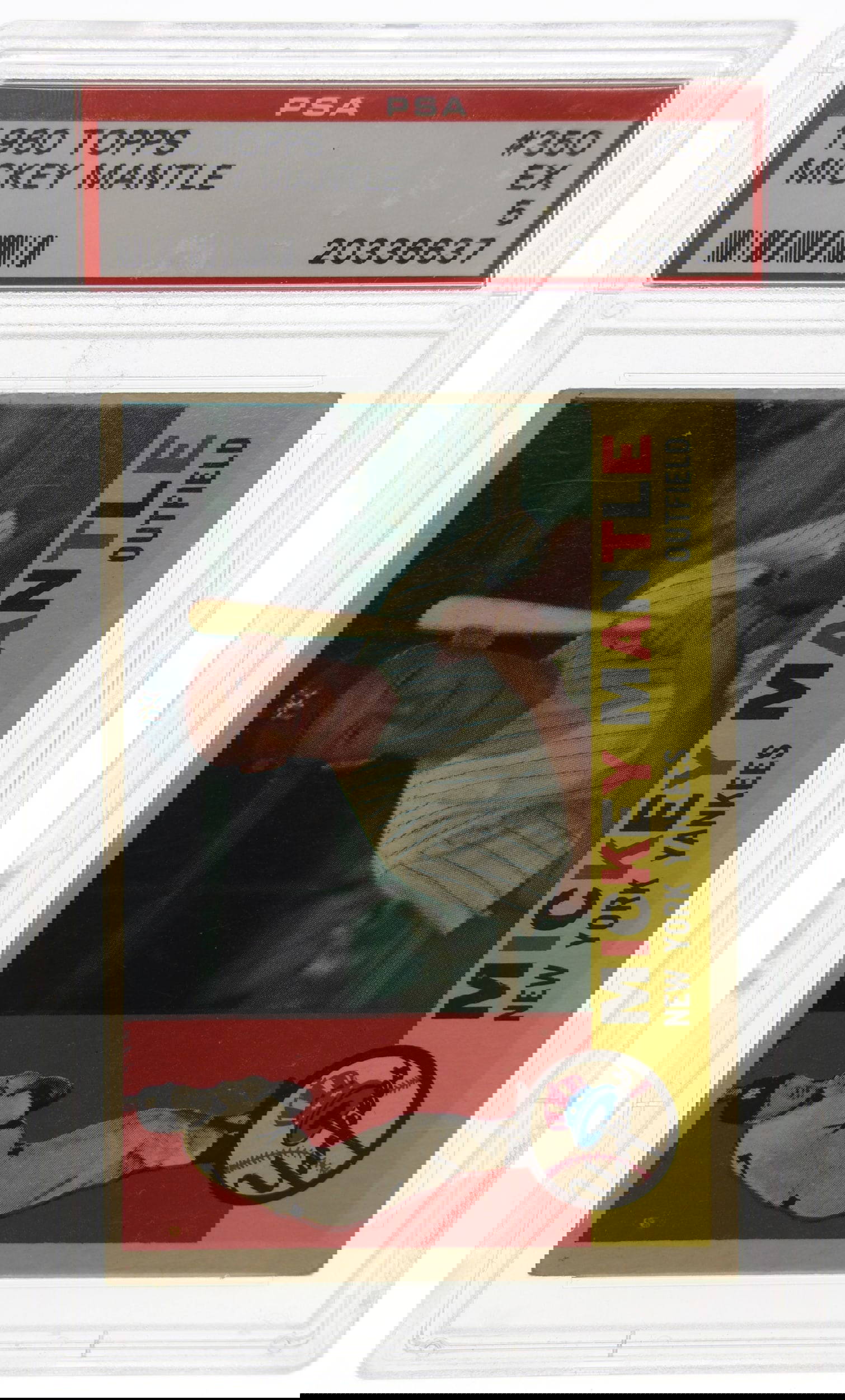 1960 Topps Mickey Mantle #350 Psa Graded Baseball Card Auction