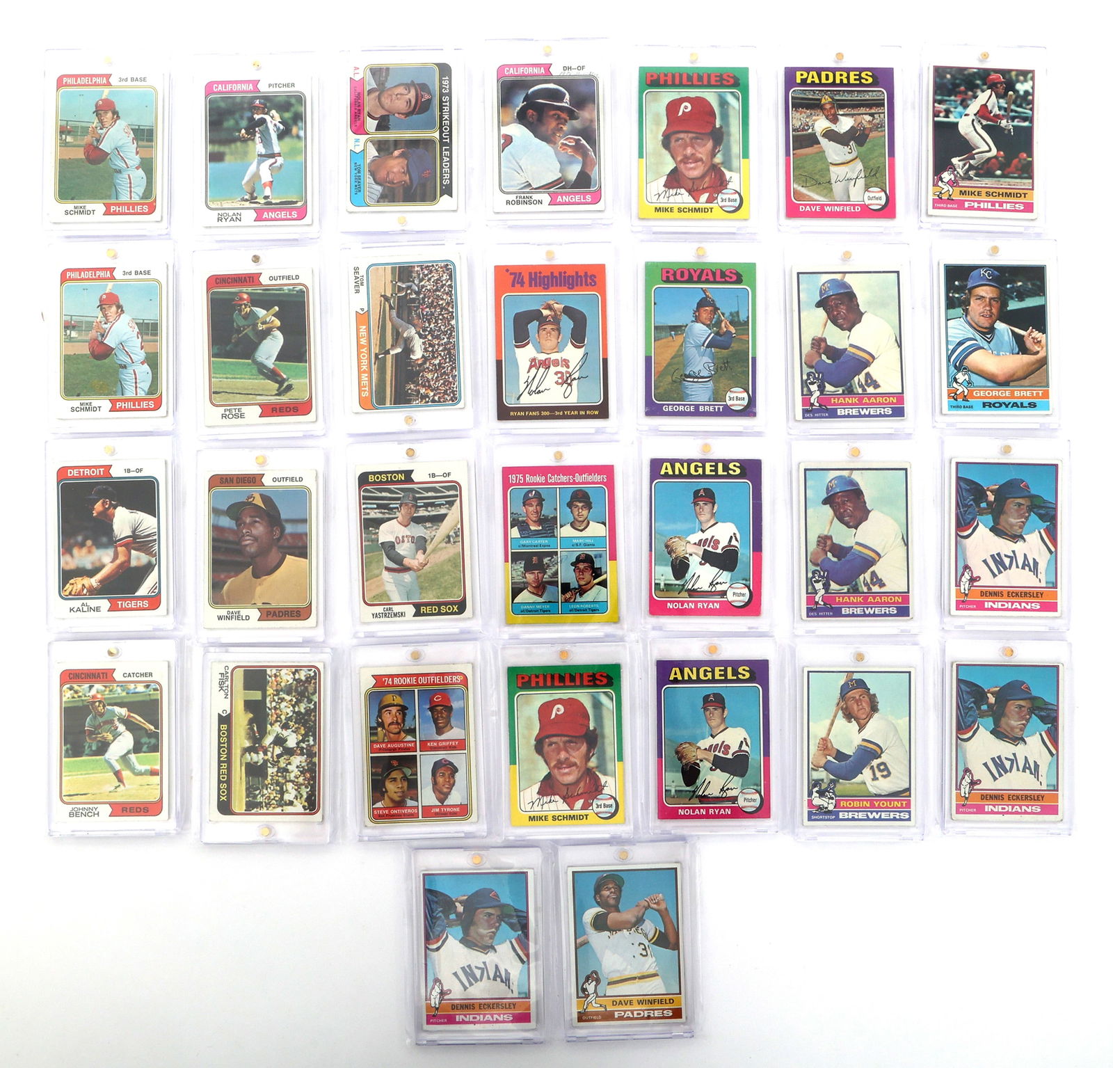 1974 76 Topps Baseball Cards