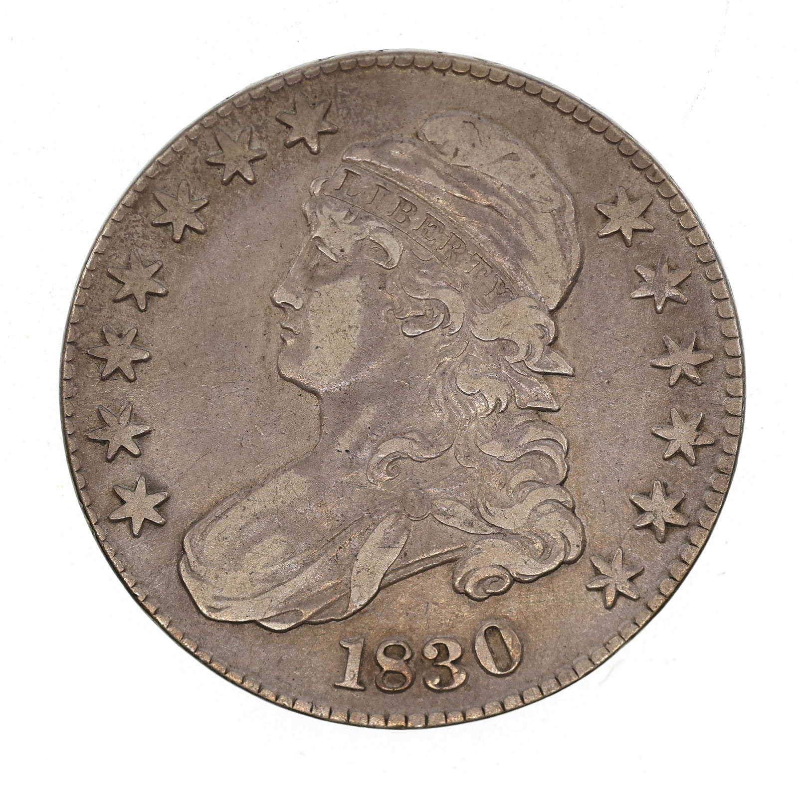 1830 Us Silver Capped Bust 50c Half Dollar Coin Auction