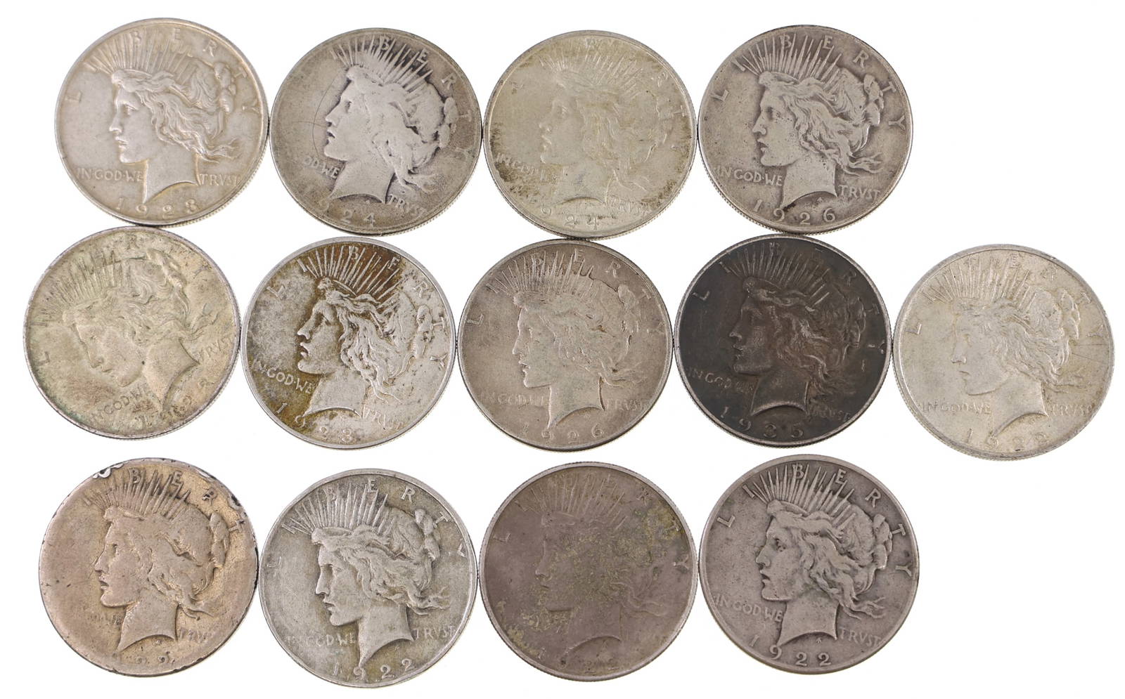 1922-1935 Us Silver Peace Dollar Coins Auction
