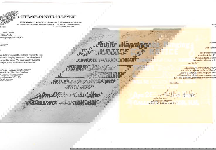 Public Hanging Notice Thomas "black Jack" Ketchum