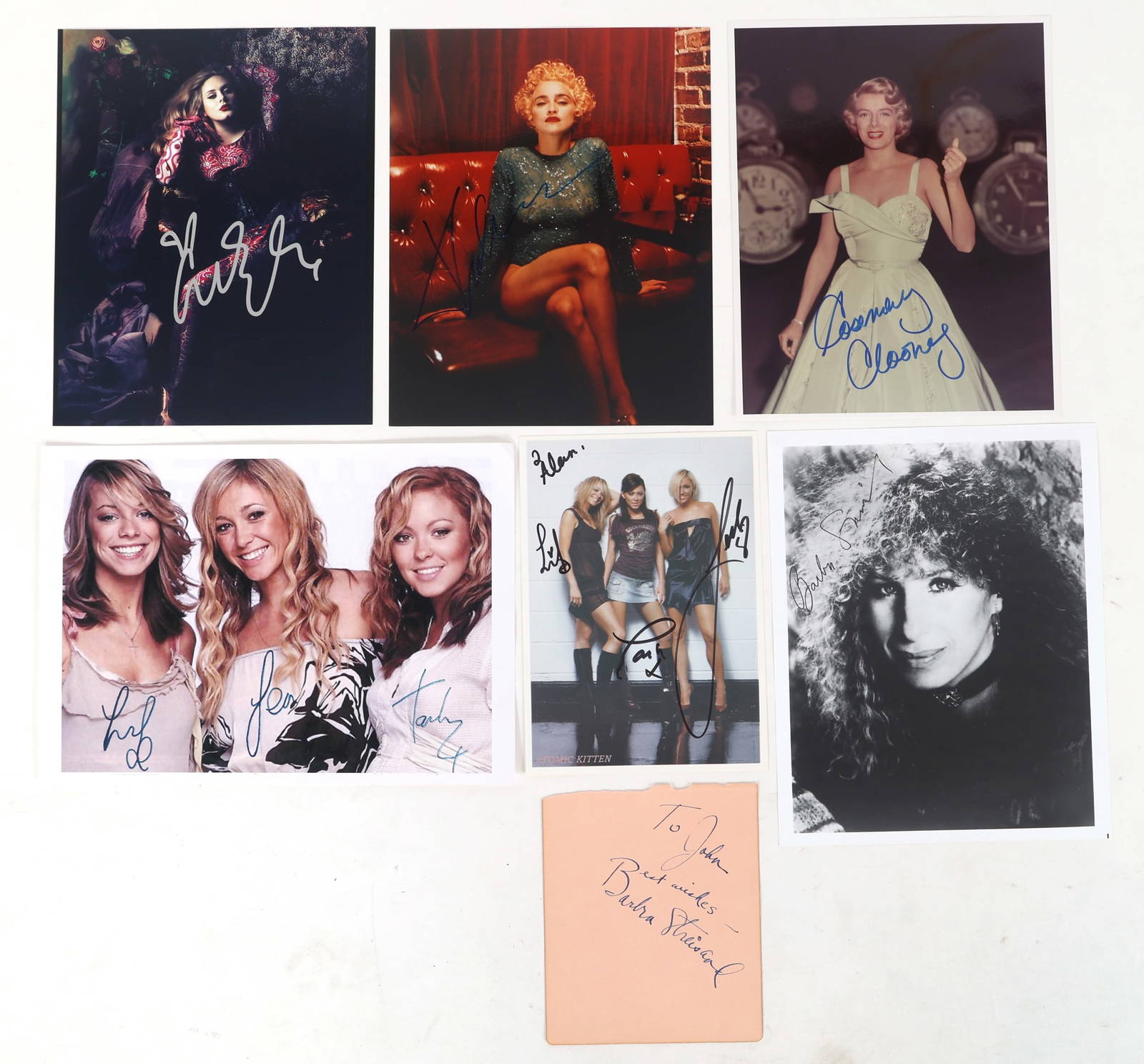 Female Pop Musician Autographs - Adele, Madonna, & More Auction
