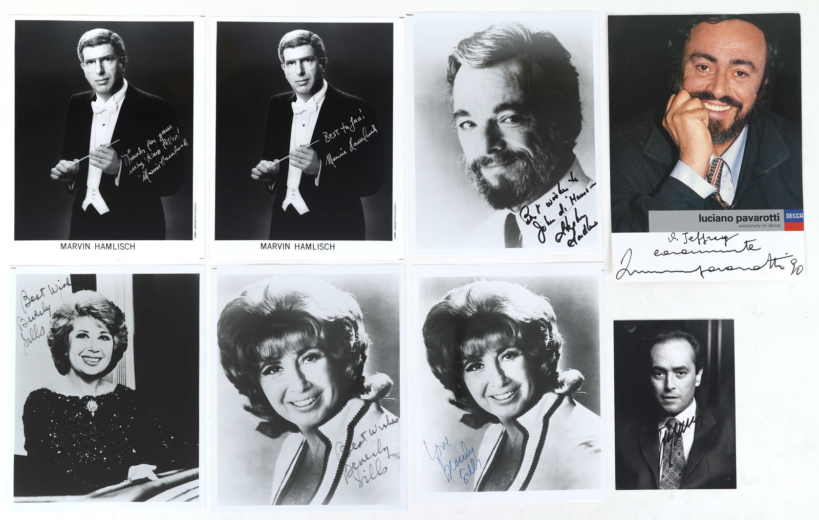 Musician Autographs - Sondheim, Pavarotti, Hamlisch Auction