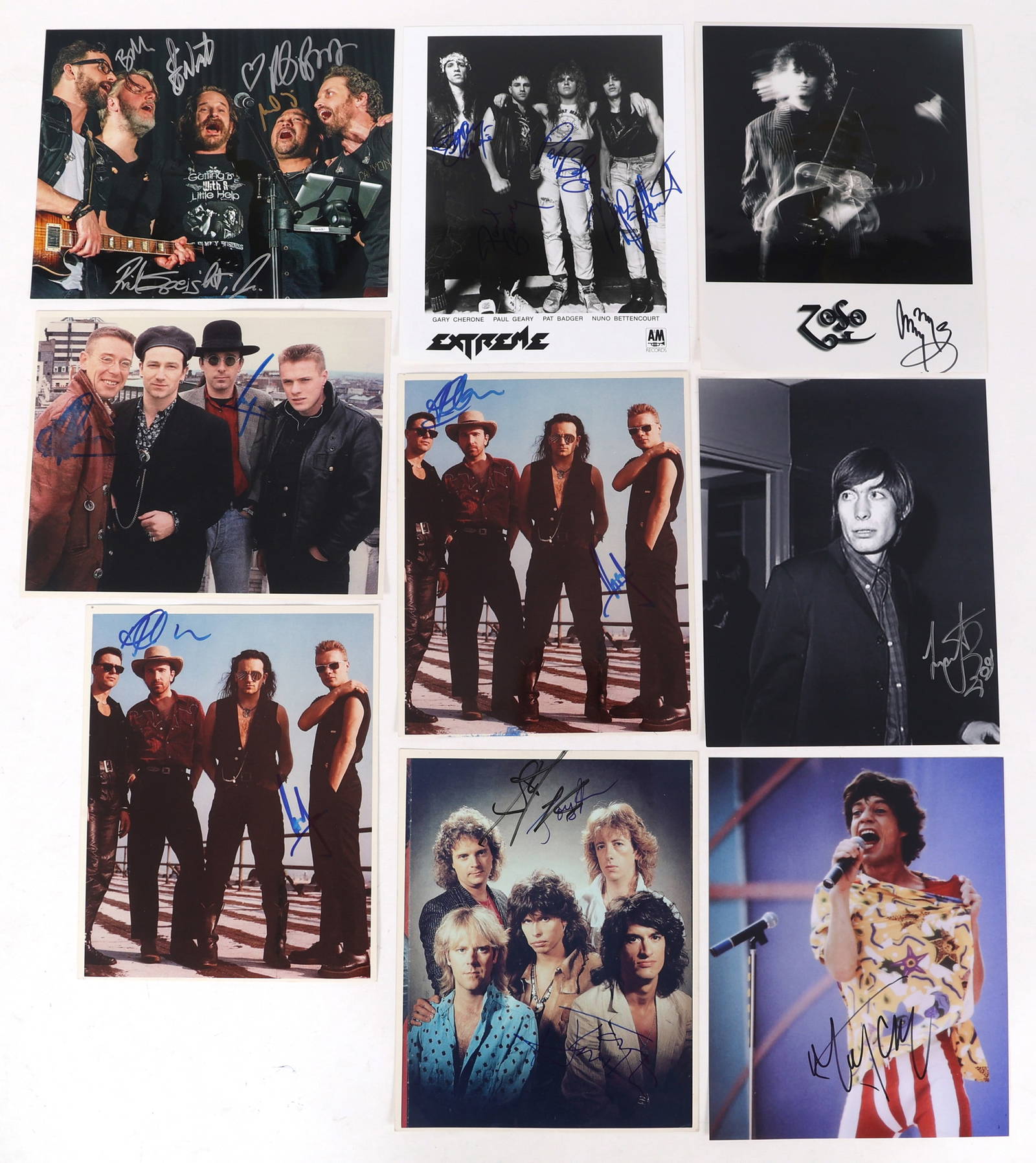 Rock Musician Autographs - Aerosmith, Jagger, & Page Auction