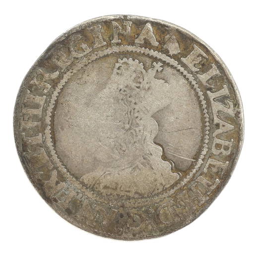 British 1592 95 Elizabeth I Shilling Silver Coin