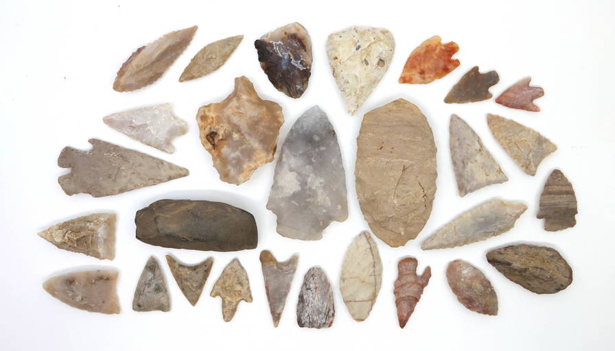 Carved Lithic Points From Africa