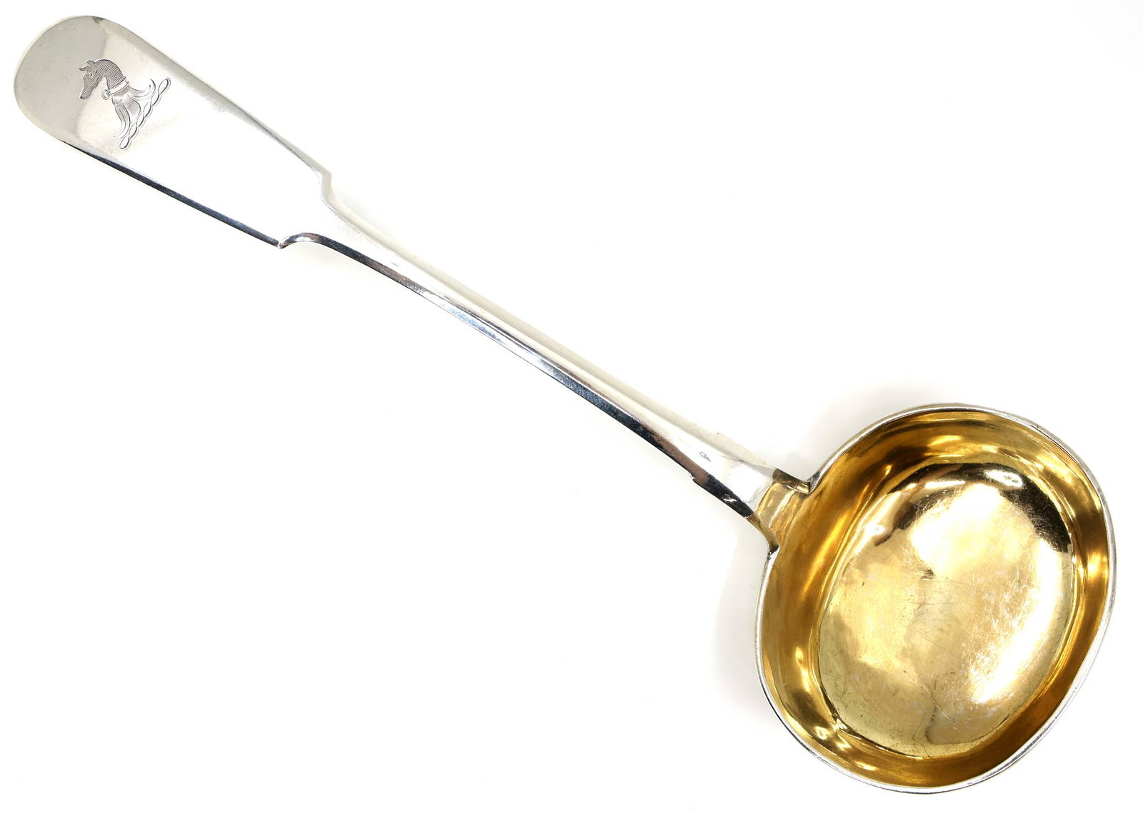 19th C. Russian .875 Silver Serving Ladle Auction