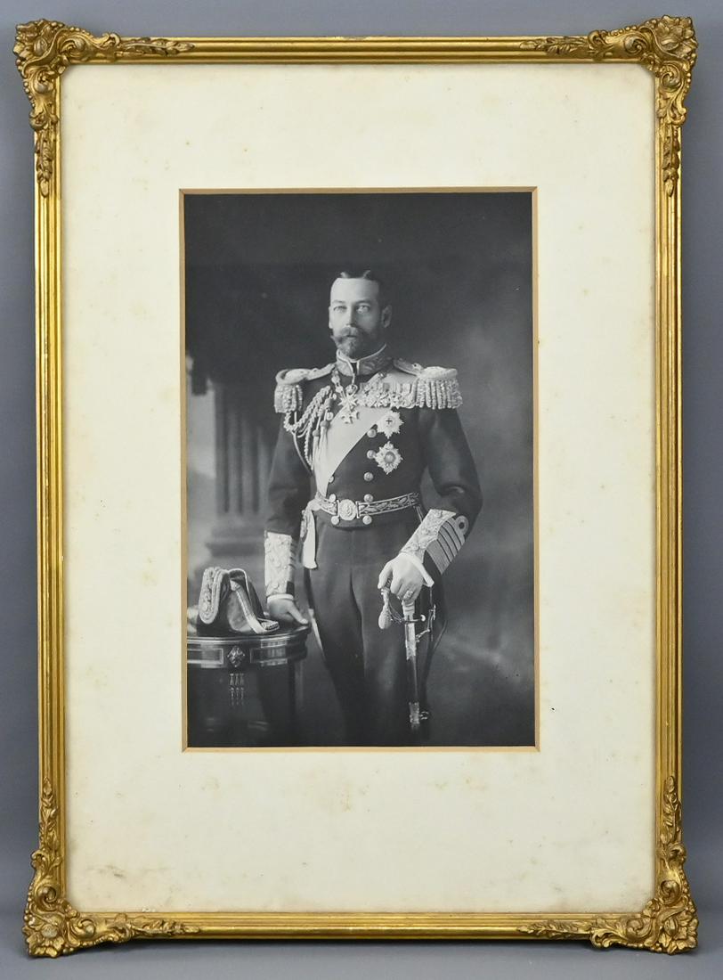 King George V Signed Portrait Photograph, 1912. By W & D Downey