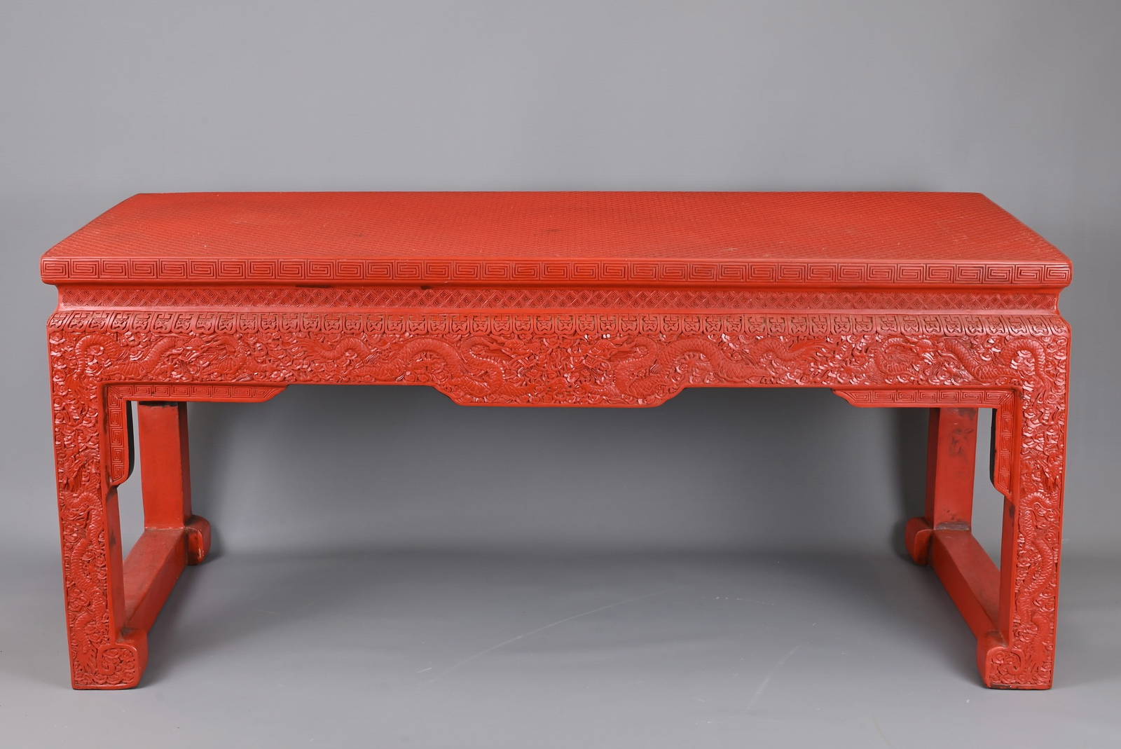 A Vintage Chinese Cinnabar Lacquer Type Coffee-table Of Low Altar Form ...