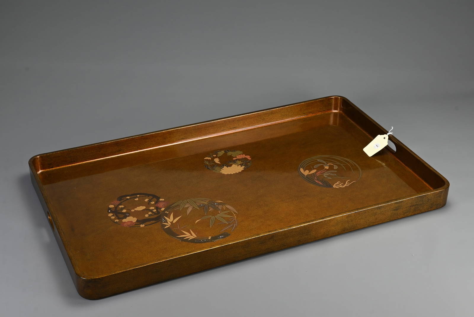 A Japanese Meiji Period Large Lacquer (hirobuta) Presentation Tray ...