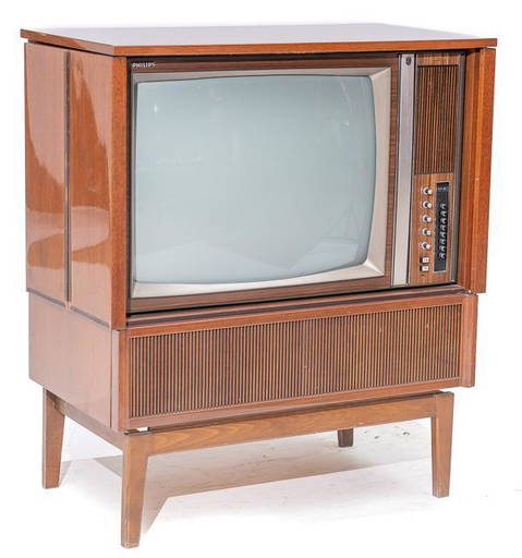 Mid Century Box Television Set