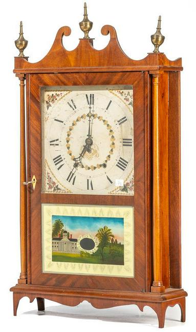 Elmer Stennes Pillar & Scroll Clock, Circa 1968 Price Guide