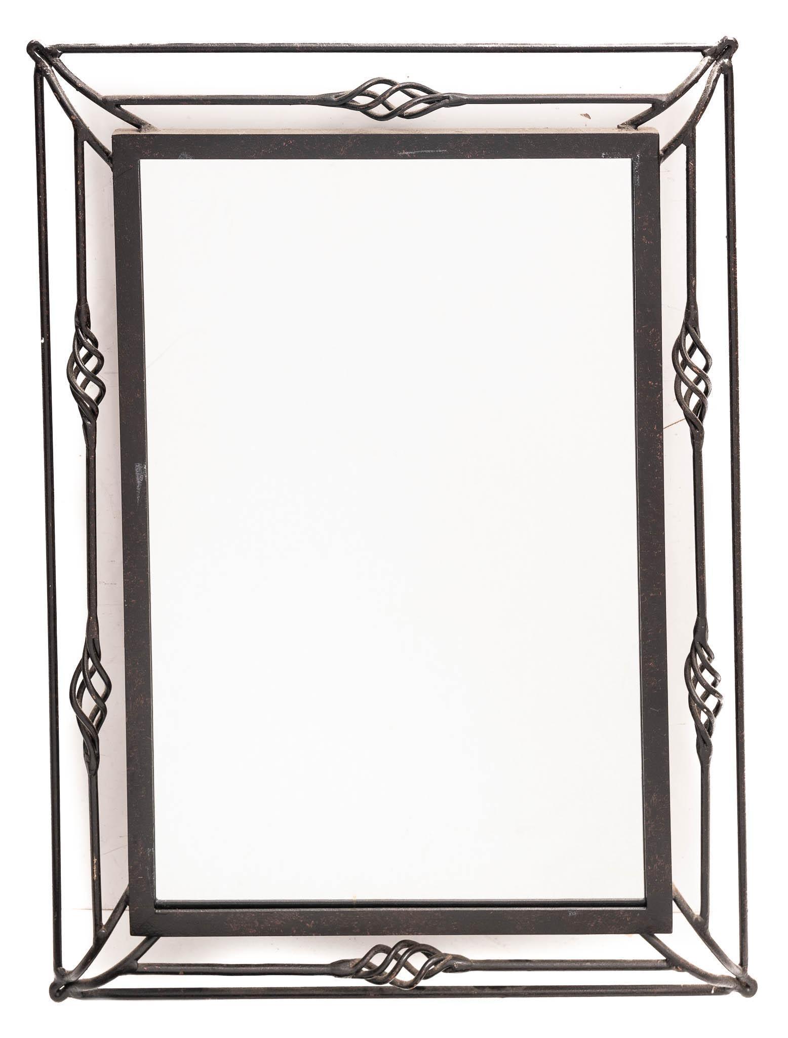 Rectangular Wrought Iron Mirror - Feb 29, 2020 | Vogt Auction Texas in TX
