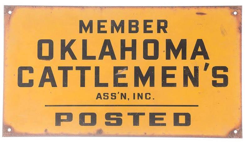 Oklahoma Cattlemen's Assoc. Sign