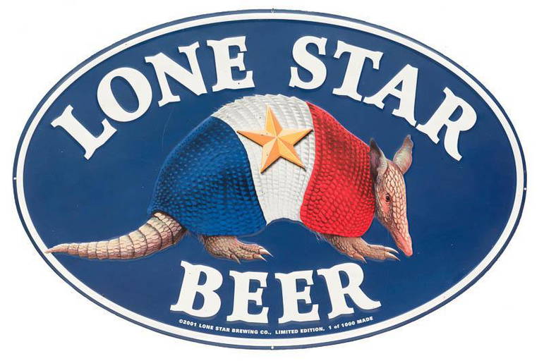 Lone Star Beer Armadillo Sign