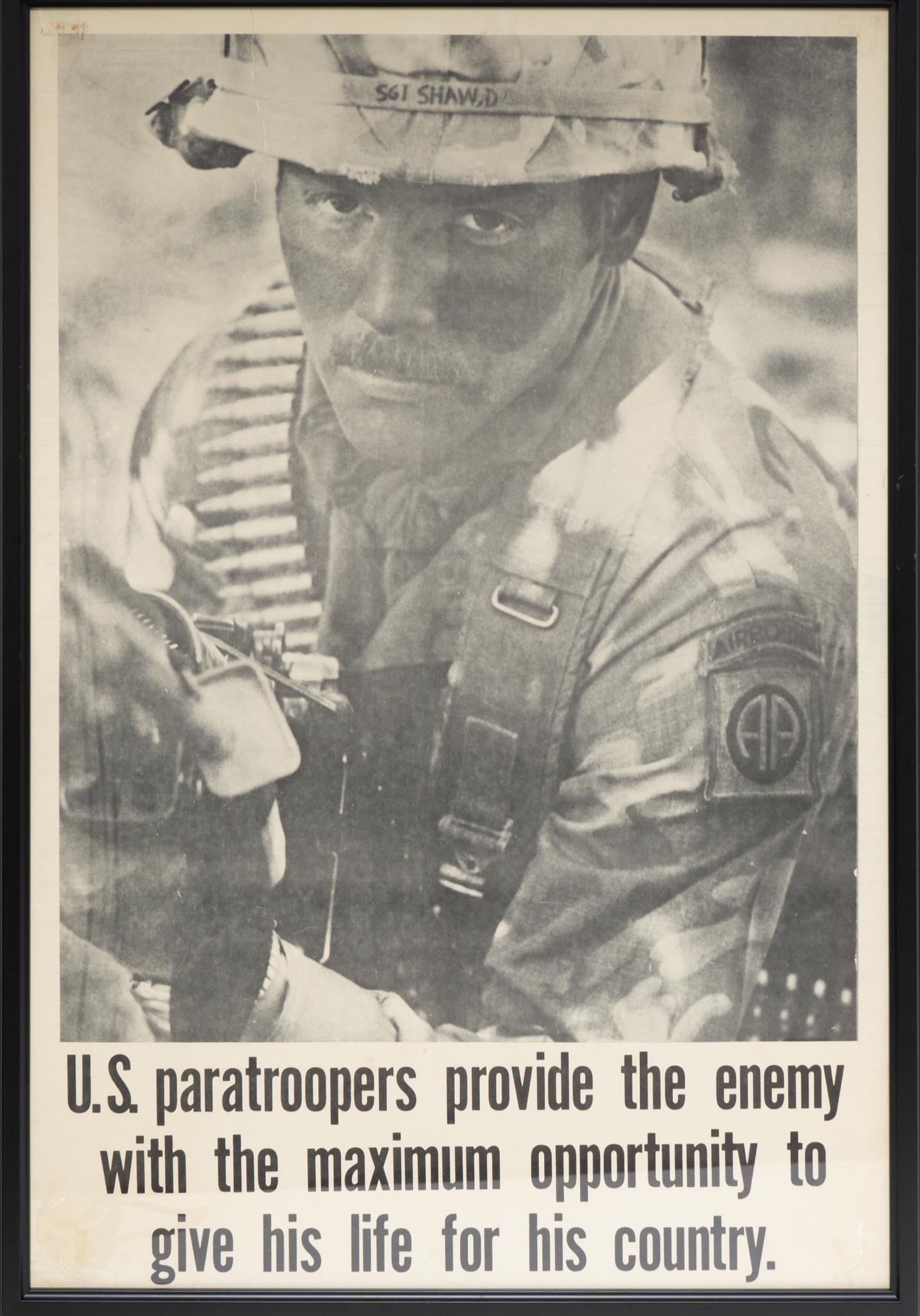 Reproduction U.s. Army 82nd Airborne Paratrooper Poster