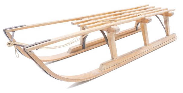 22" X 45" Vintage Norwegian Wooden Sled