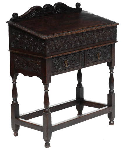 19th Century Jacobean Slant Top Writing Desk