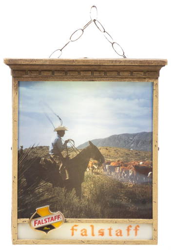1960's Falstaff Beer Light Up Cowboy Sign