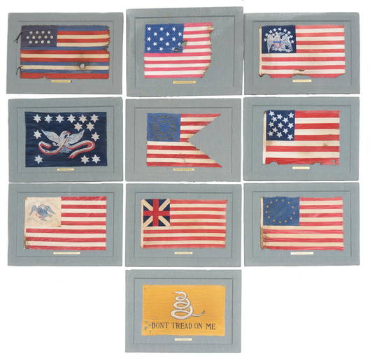 Set Of 10 "the Historic Flags Of The United States"