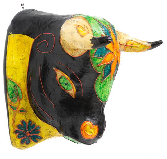 Mexican Folk Art Paper Mache Bull