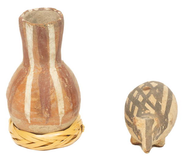 Pair Of Peruvian Pottery Vessels