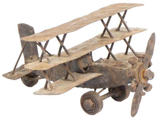 Rustic Triplane Aircraft Model (#0147) on Nov 13, 2021 | Vogt Auction ...