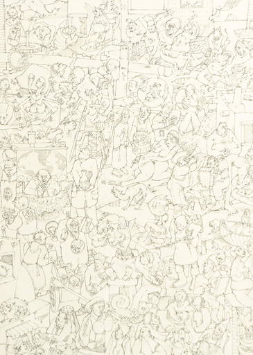 Steve Catron, Street Scene, 1981 (#0208) on Nov 13, 2021 | Vogt Auction ...