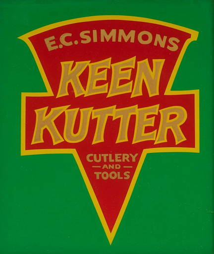 Keen Kutter Label Under Glass Advertising Sign