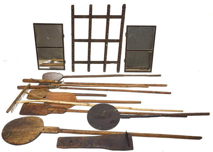 Collection Of 14 Primitive Wooden Tools