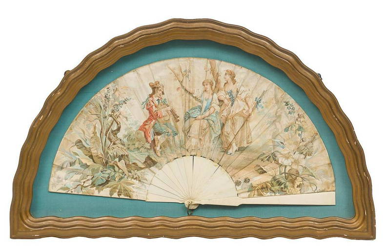 Framed French Rococo Folding Fan - Jan 01, 2022 | Vogt Auction Texas in TX