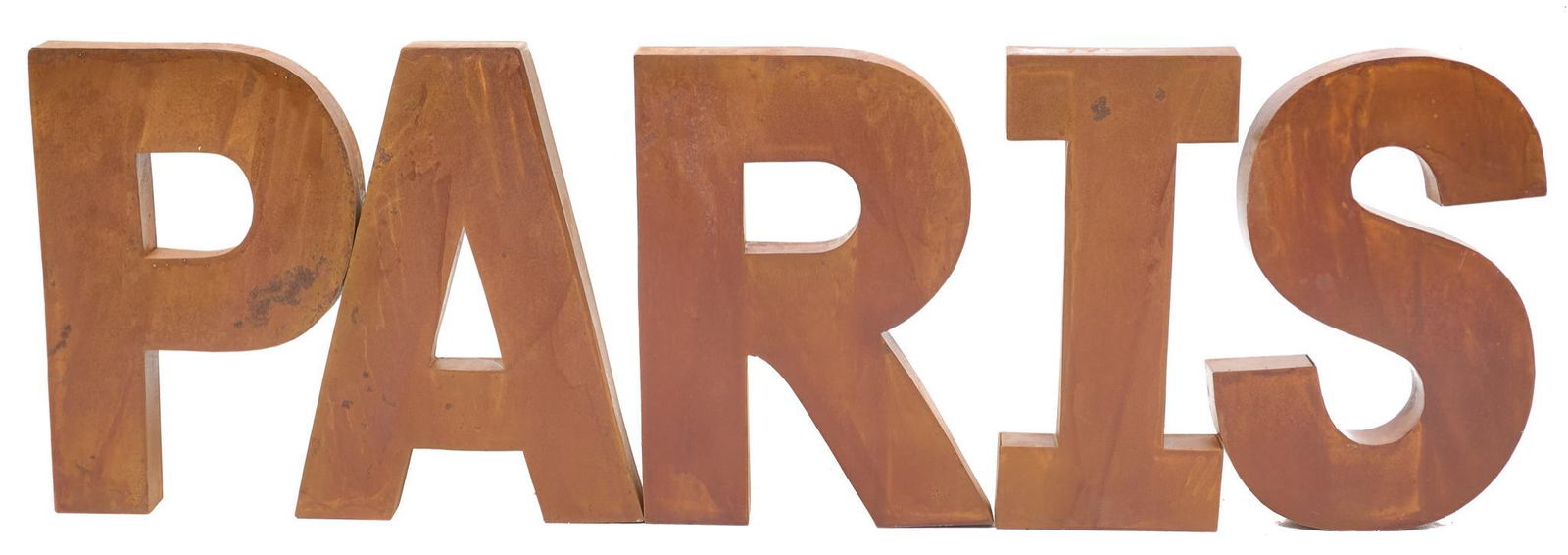 Vintage French Copper Paris Letter Sign