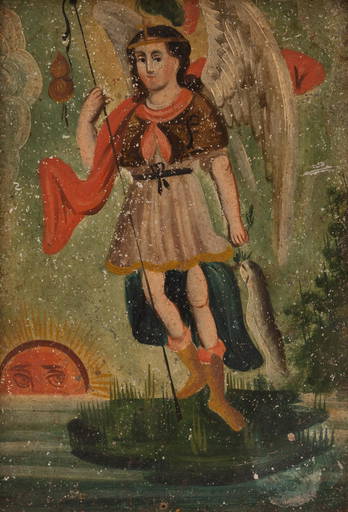 19th C. Mexican Retablo, San Rafael Arcangel - Apr 09, 2022 | Vogt ...