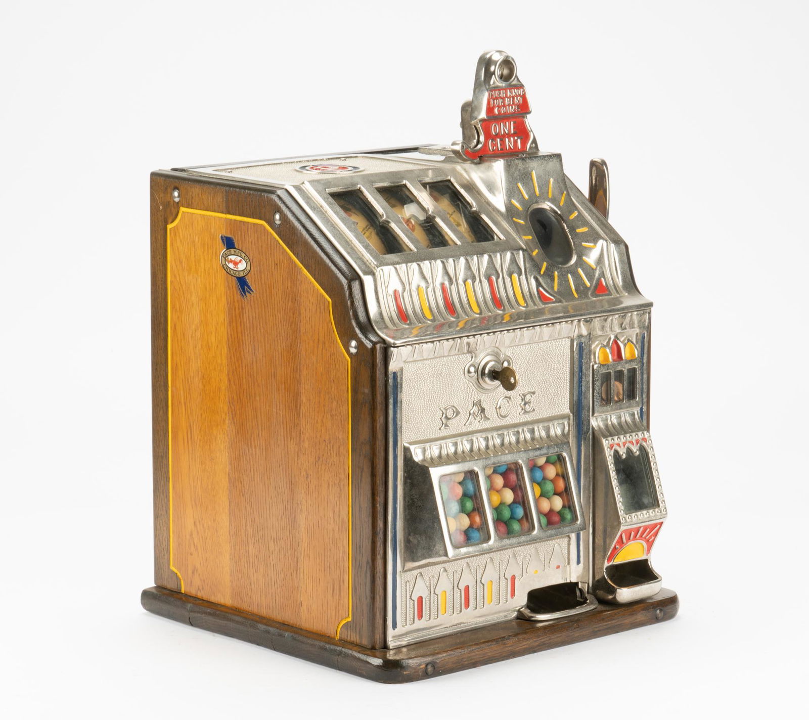 Vintage Pace Mfg Jak Pot 1 Cent Slot Machine