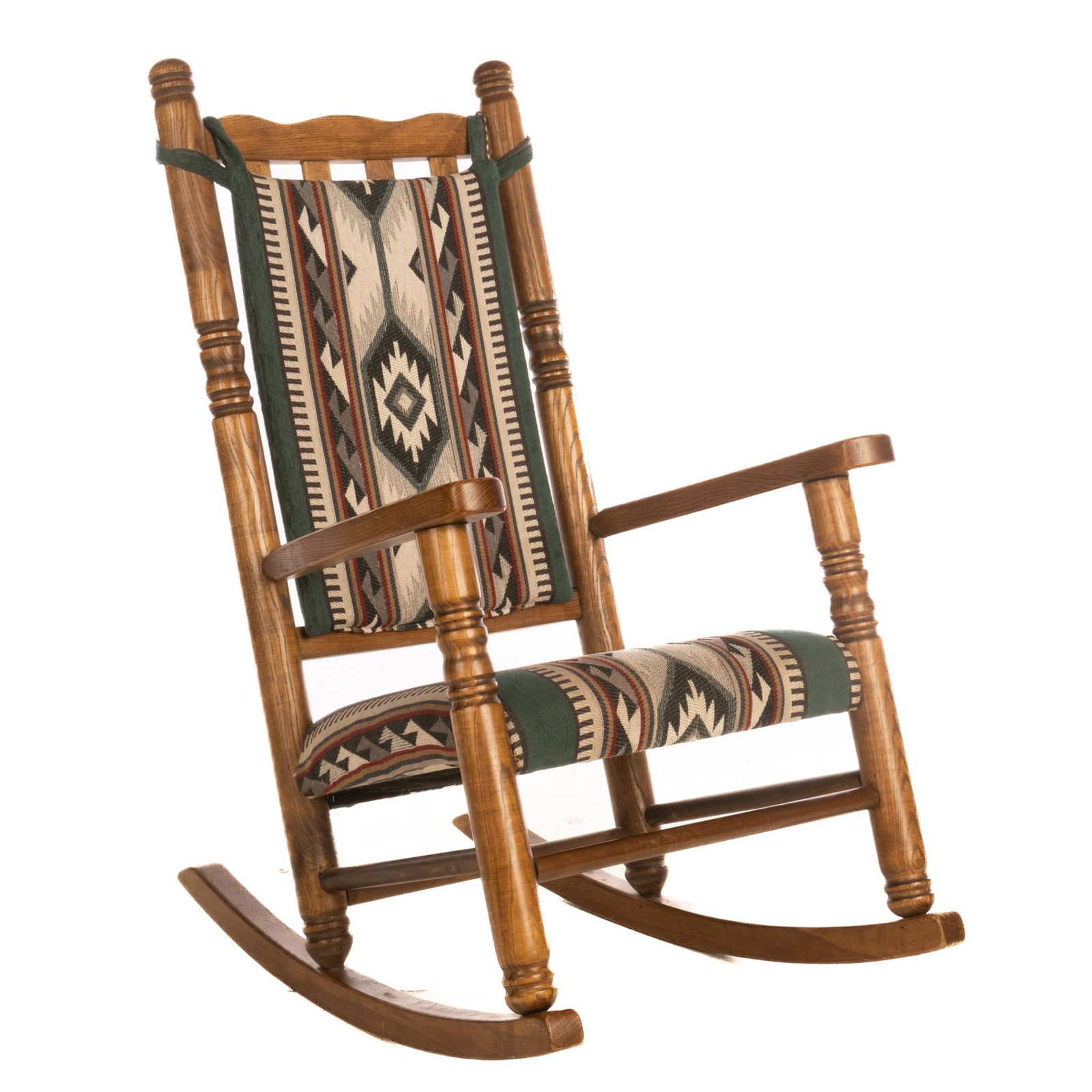Navajo Style Upholstered Rocking Chair