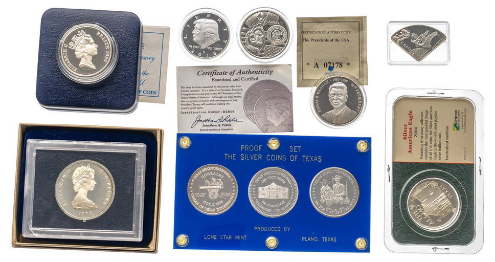 (10) Miscellaneous Silver Commemorative Coins