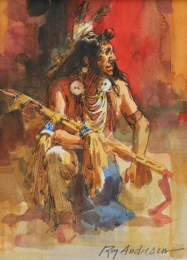 Roy Andersen, Seated Native American - Oct 08, 2022 | Vogt Auction ...