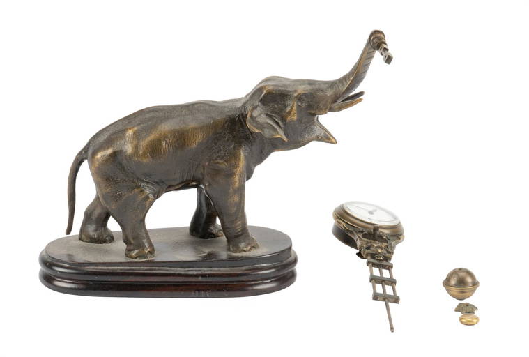 30 Hour Figural Elephant Swing Clock