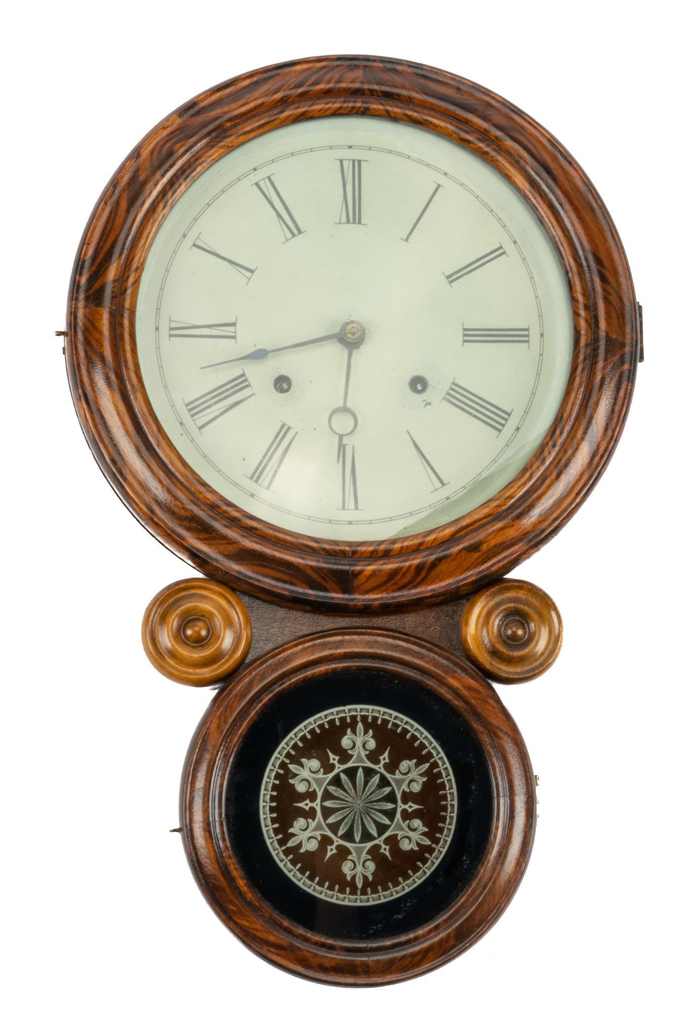 E. Ingraham Clock Co. "ionic" Wall Clock