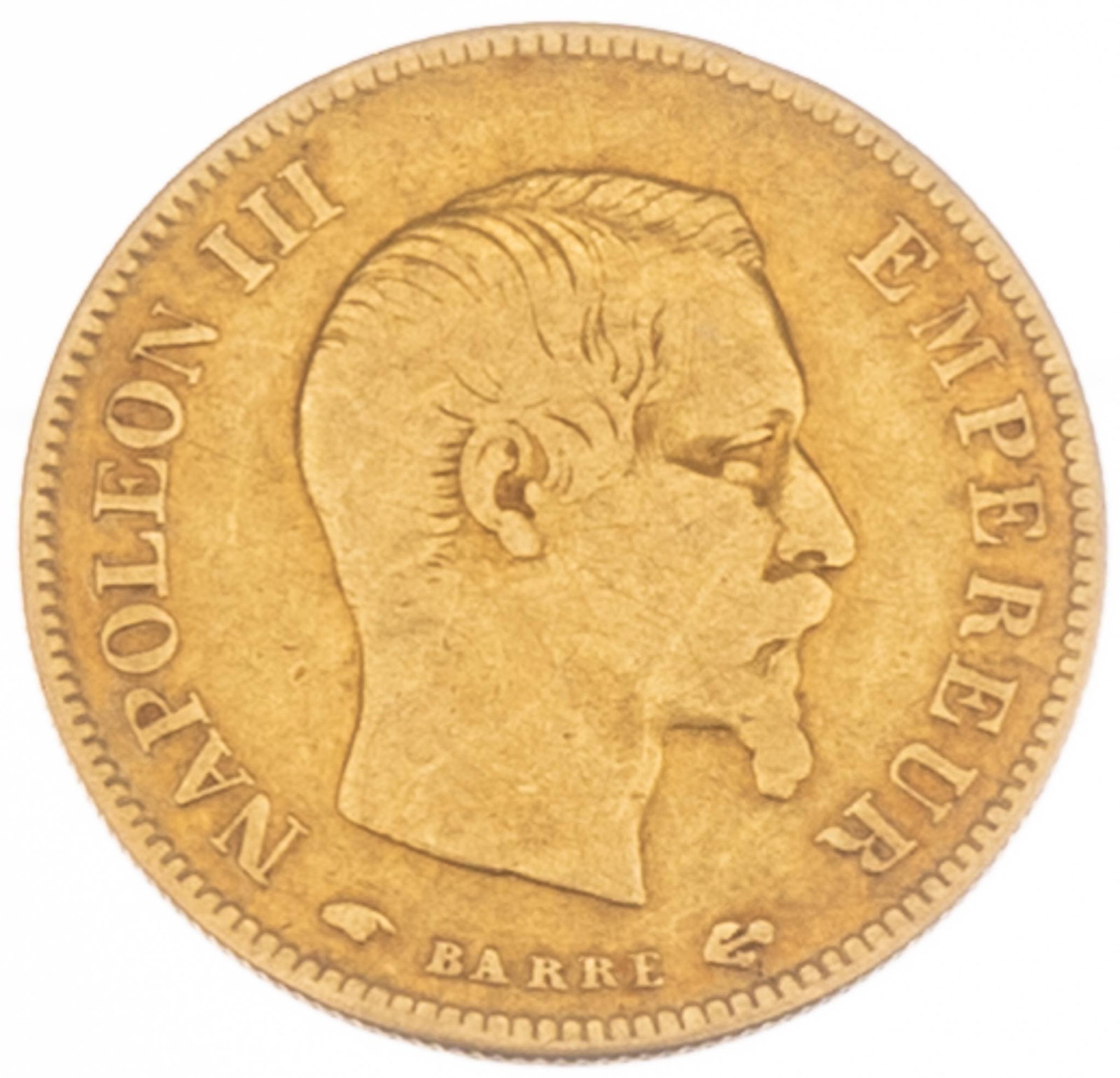 1856 French Napoleon Iii 10 Francs Gold Coin