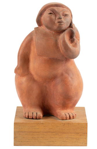 Guzman, Ceramic Woman Statuette (#0241) on Jan 14, 2023 | Vogt Auction ...